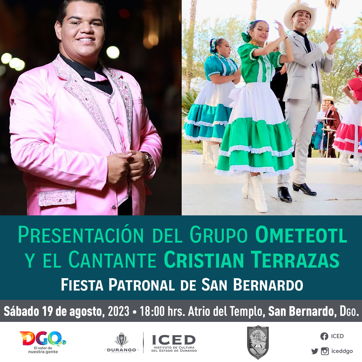 Presentación del grupo Ometeotl y el cantante Cristian Terrazas