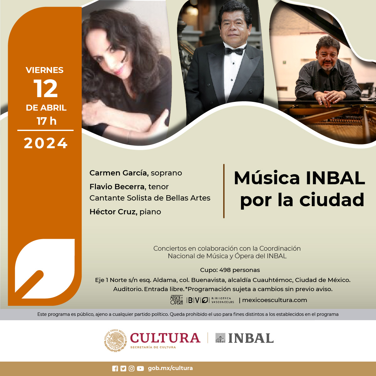 Concierto de Música INBAL por la ciudad