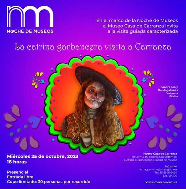 La catrina garbancera visita a Carranza