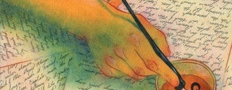 Textos creativos y caligrafía Brush